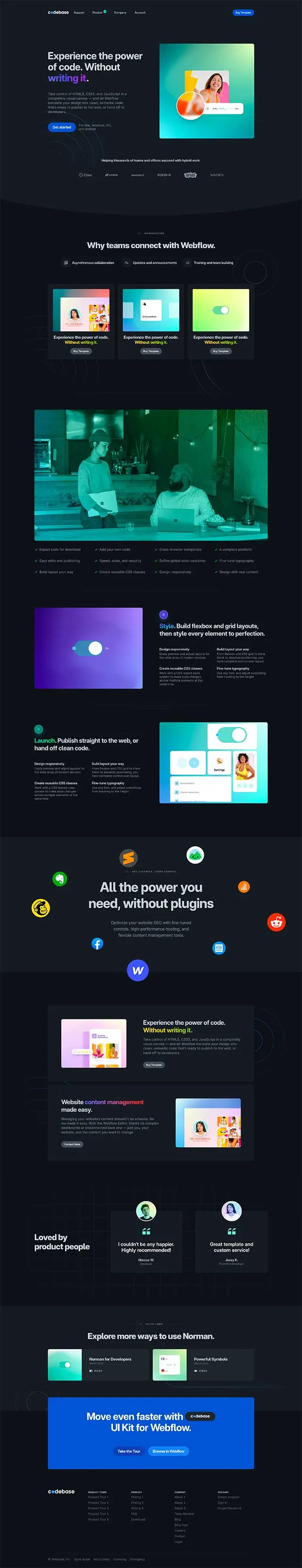 Codebase – Webflow HTML website template