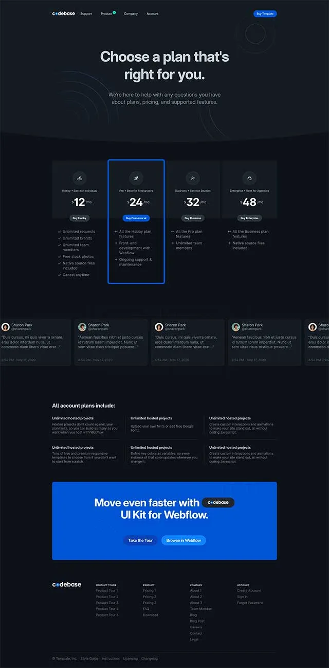 Codebase – Webflow HTML website template
