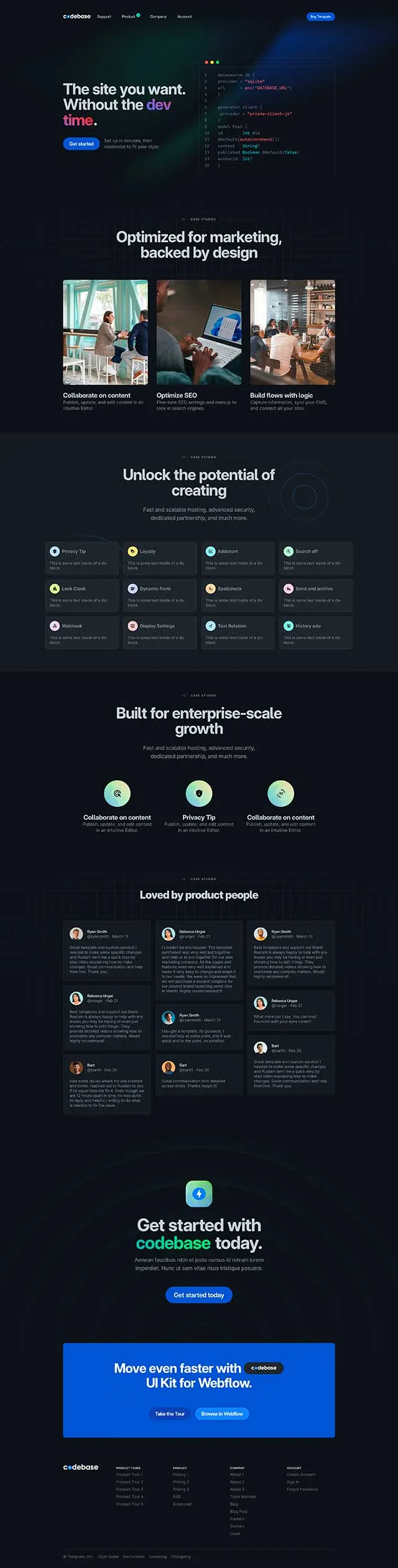 Codebase – Webflow HTML website template