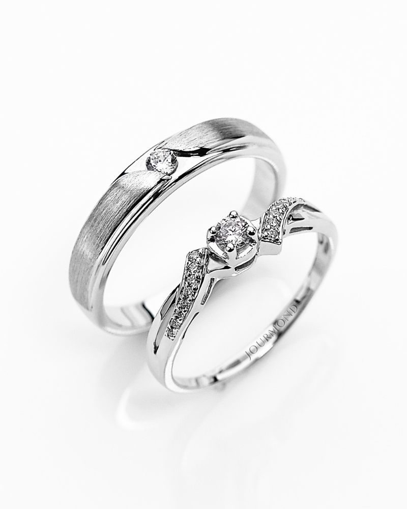 9K White Gold Kenzo Couple Ring - (SiteName)