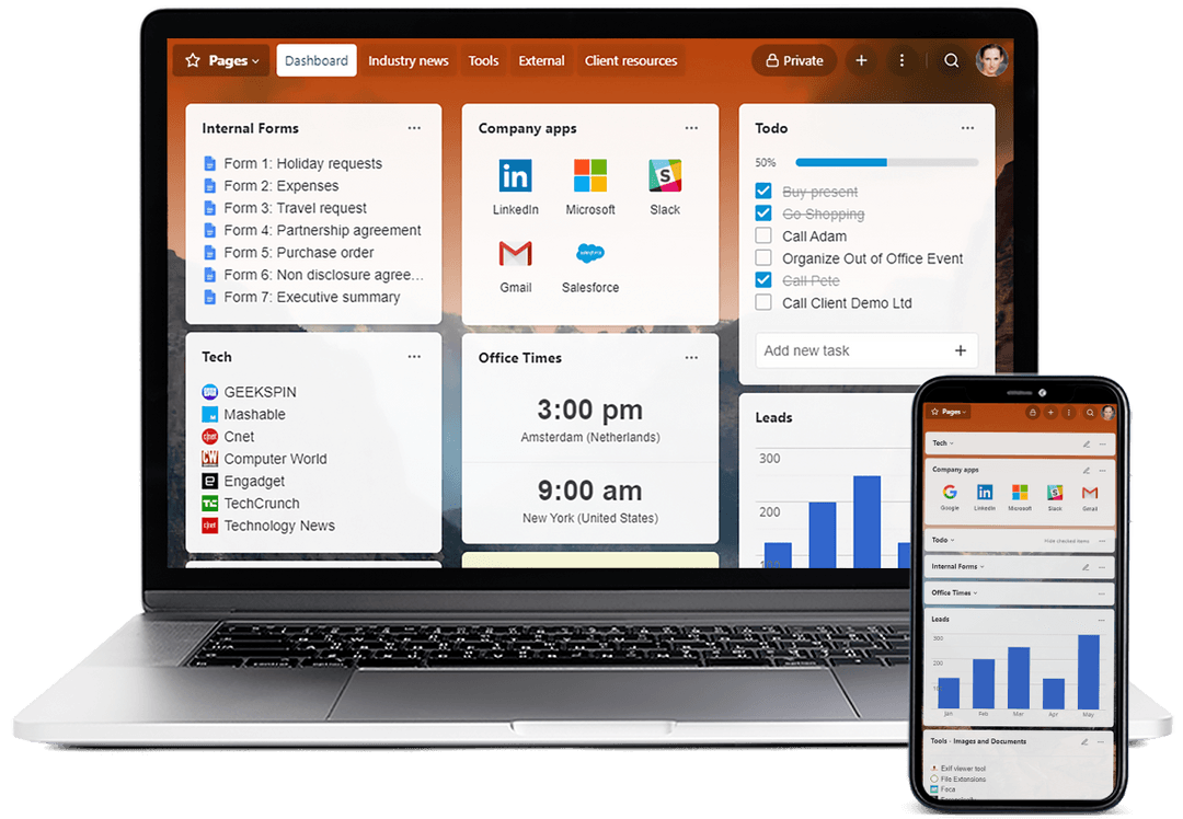 Personalized Start Page and Bookmark Manager | start.me