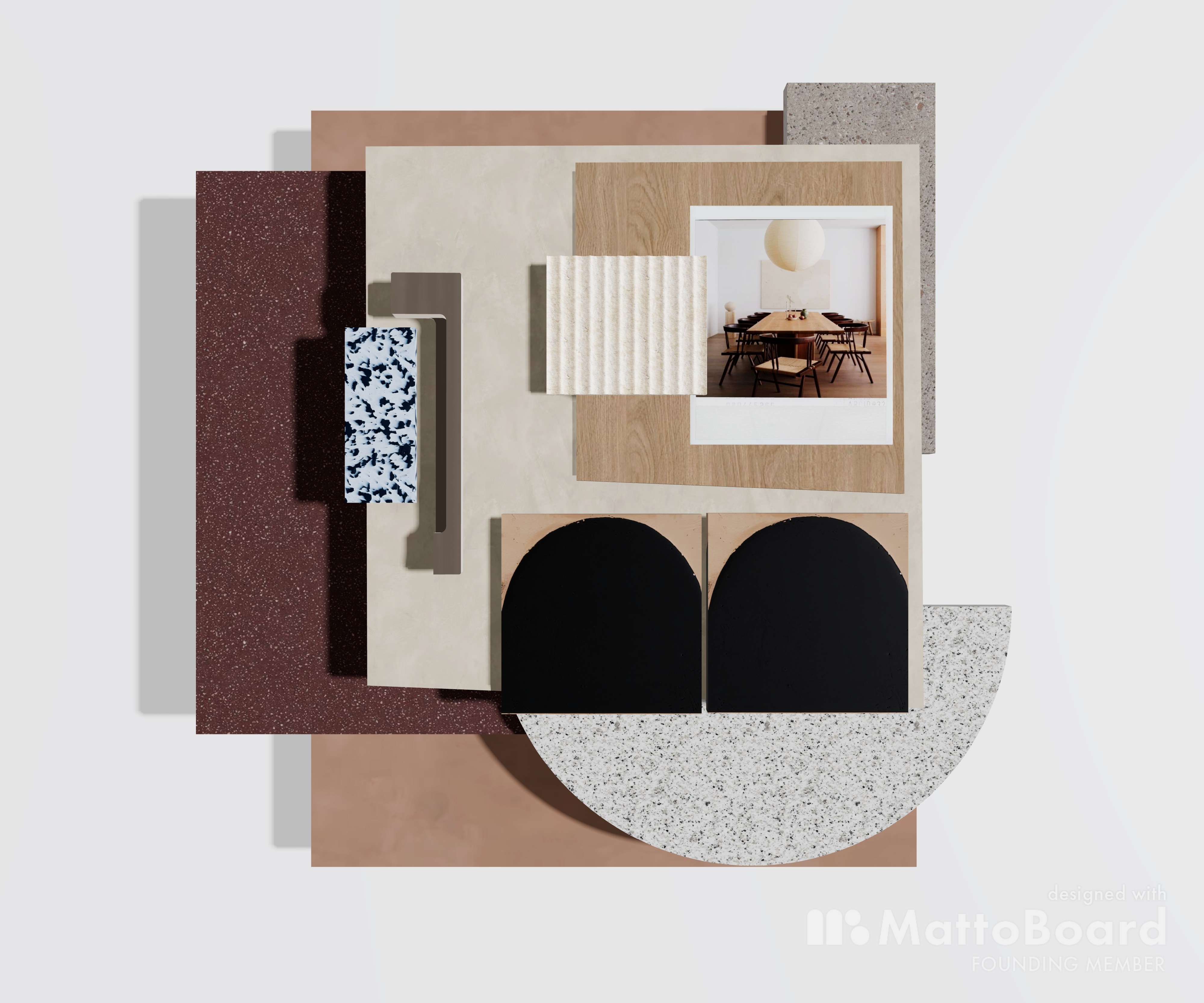 Proportions and hierarchy when designing material sample boards and ...