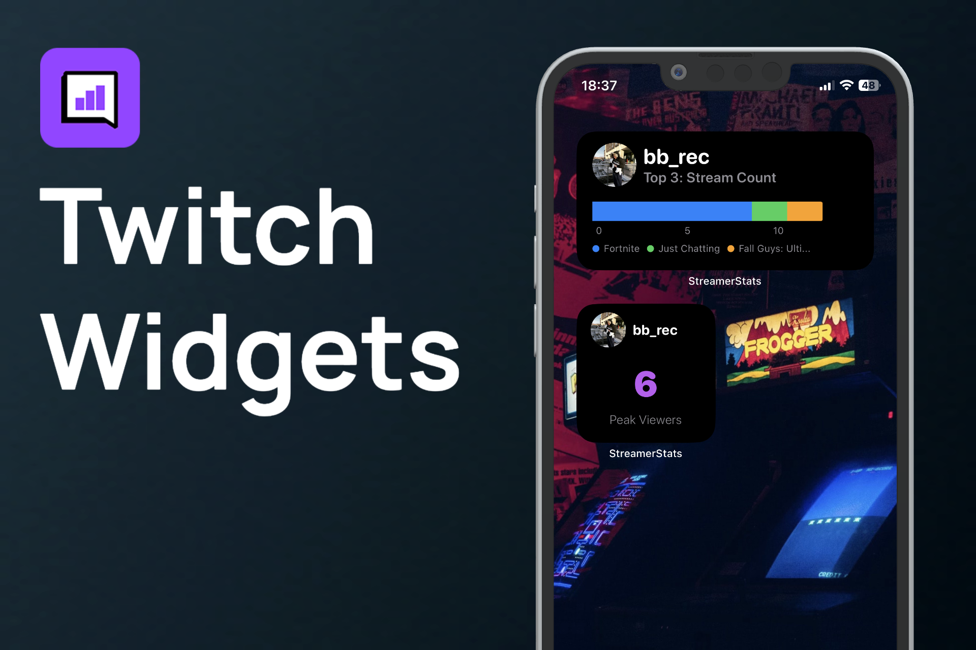Streamer Stats: Twitch Widgets on iOS 16