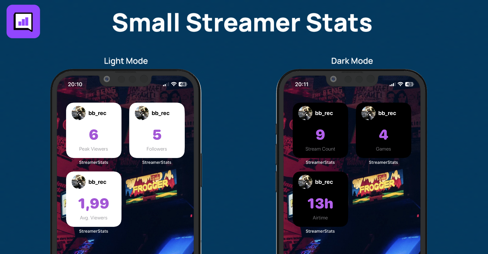 Streamer Stats: Twitch Widgets on iOS 16