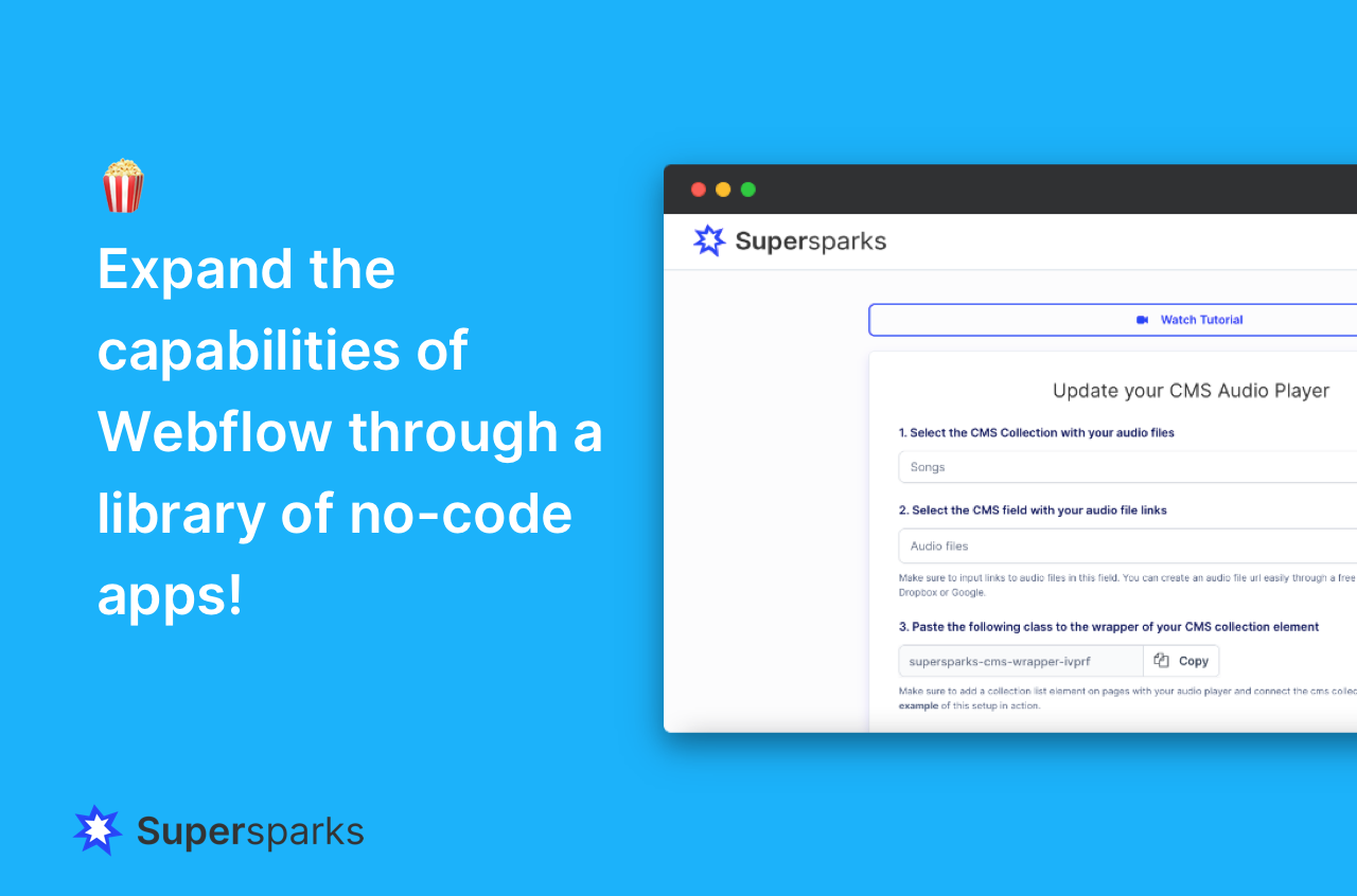 Supersparks - No-code Apps For Airtable and Webflow