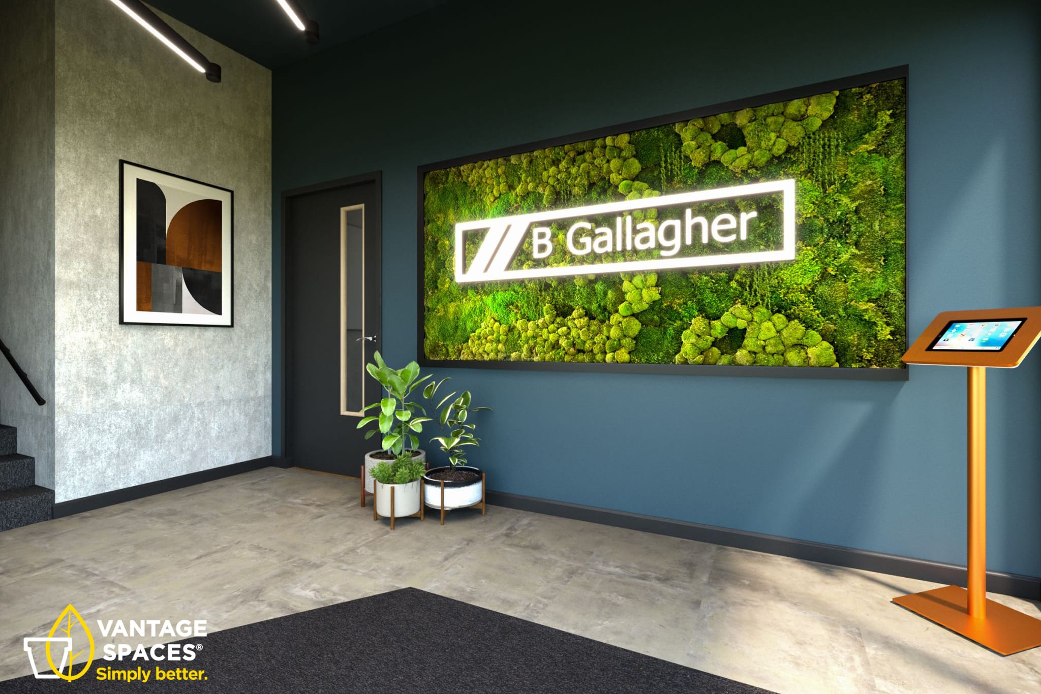 Five ways to use moss for branded wall art | Vantage Spaces