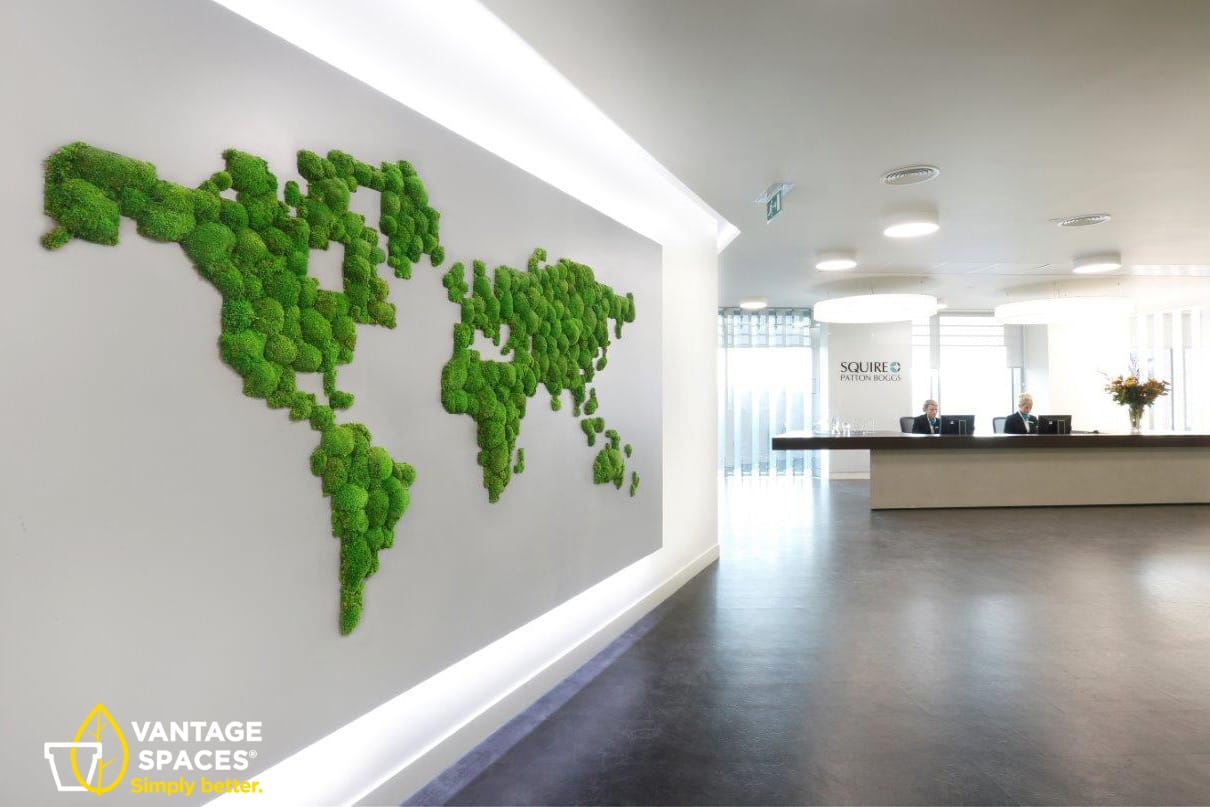 Five ways to use moss for branded wall art | Vantage Spaces