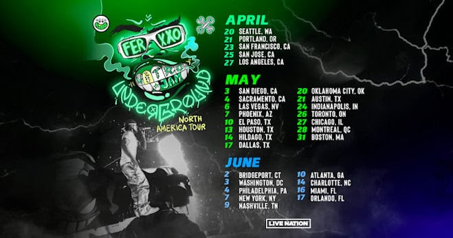 FEID EXPANDS FERXXO NITRO JAM UNDERGROUND TOUR TO INCLUDE DATES ACROSS ...