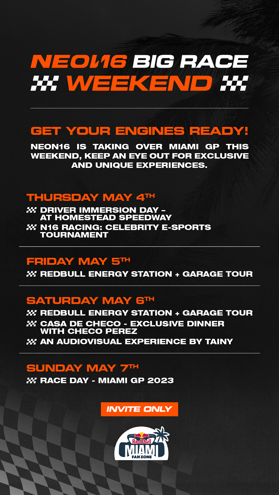 NEON16 Launches Big Race Weekend with the “N16 Racing: Celebrity E ...