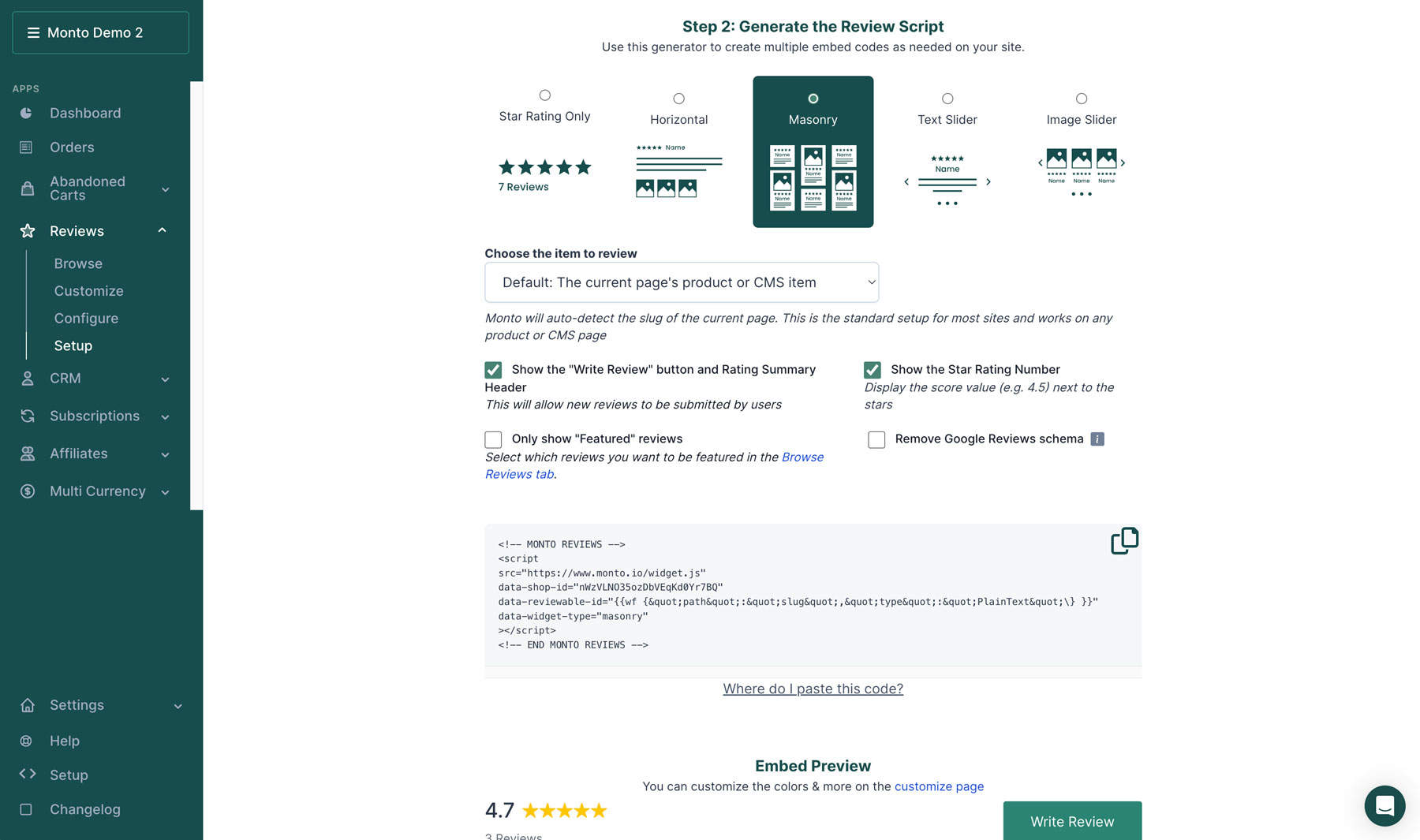 Monto Reviews for Webflow Ecommerce & CMS