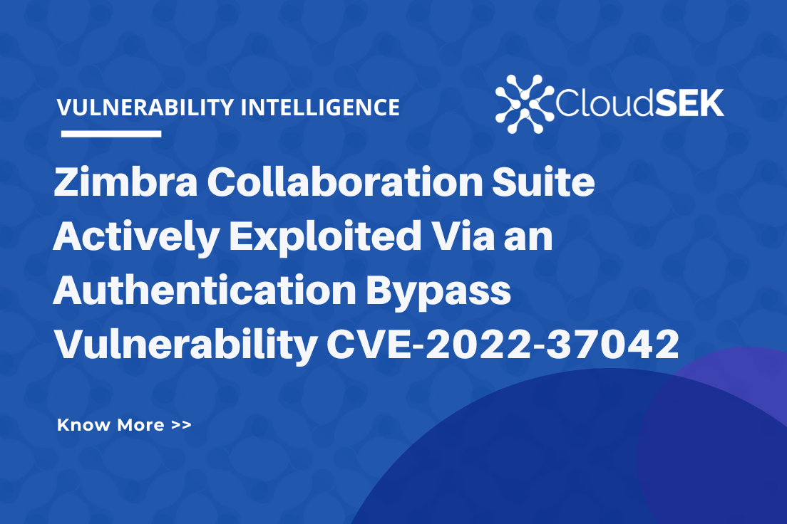 Zimbra Collaboration Suite Actively Exploited Via an Authentication Bypass Vulnerability CVE ...