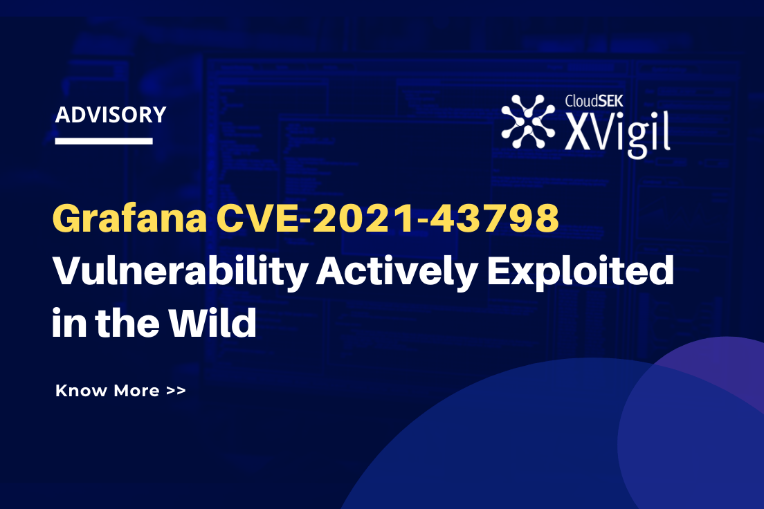 Grafana CVE-2021-43798 Vulnerability Actively Exploited in the Wild | Threat Intelligence | CloudSEK