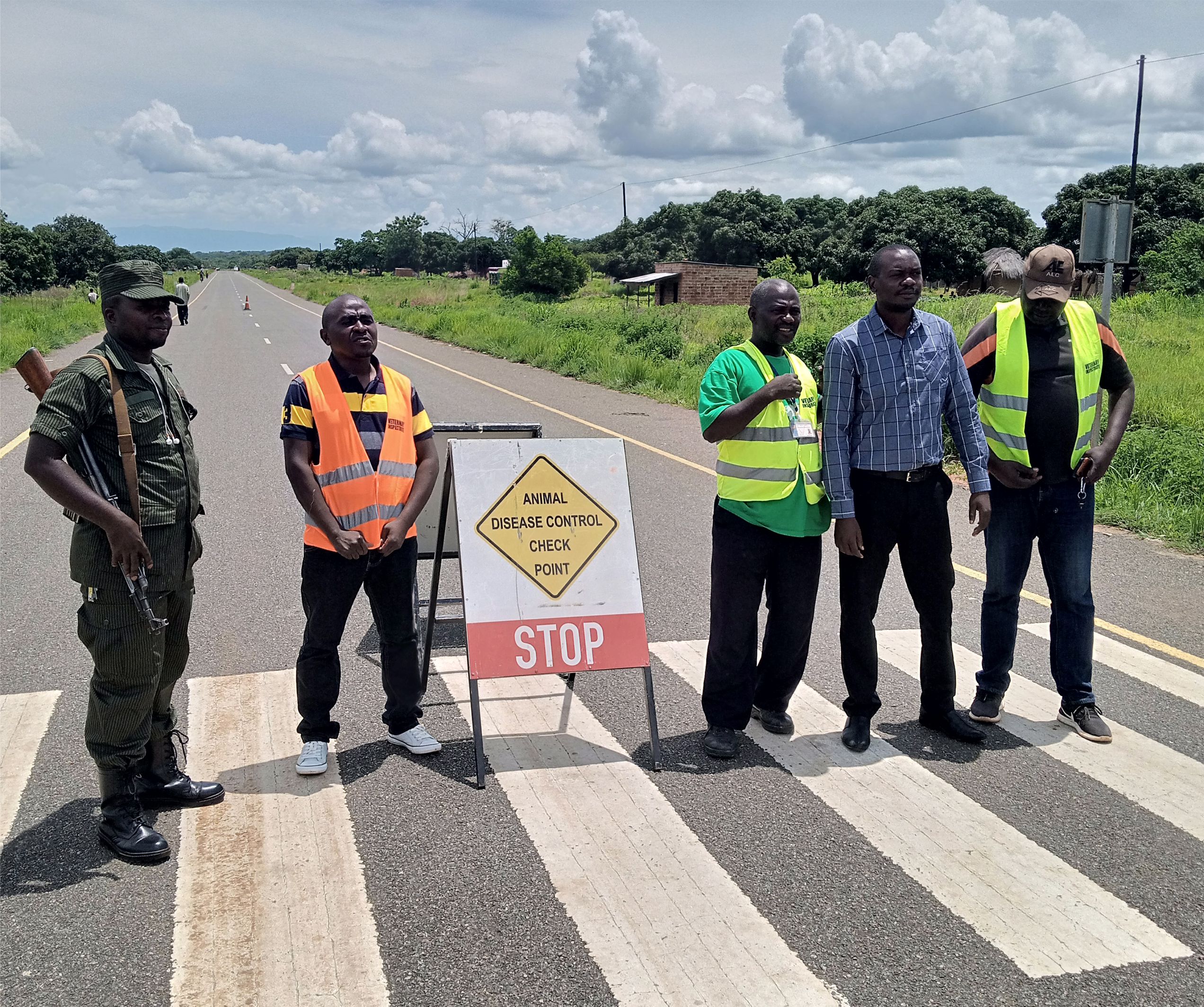 Animal disease control mobile check points mounted.