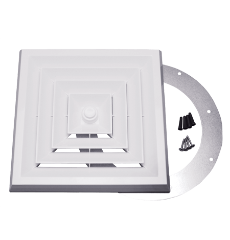 HaVACo Technologies | Quick Connect Ceiling Diffusers — Square Magnetic Grille