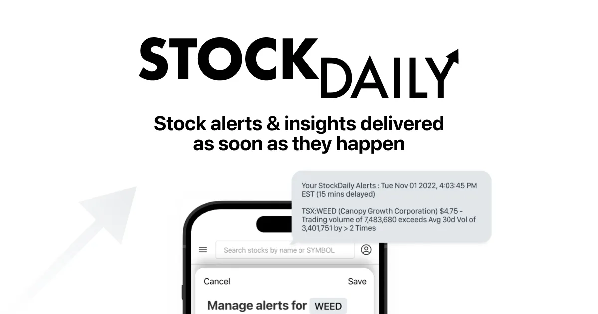 StockDaily - Custom Stock Alerts To Your Phone