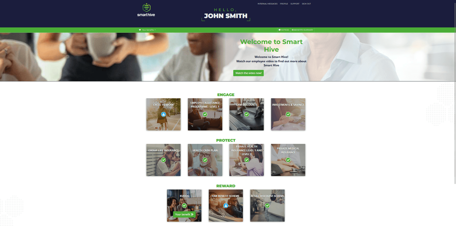 Our employee benefits platform | Smart Hive
