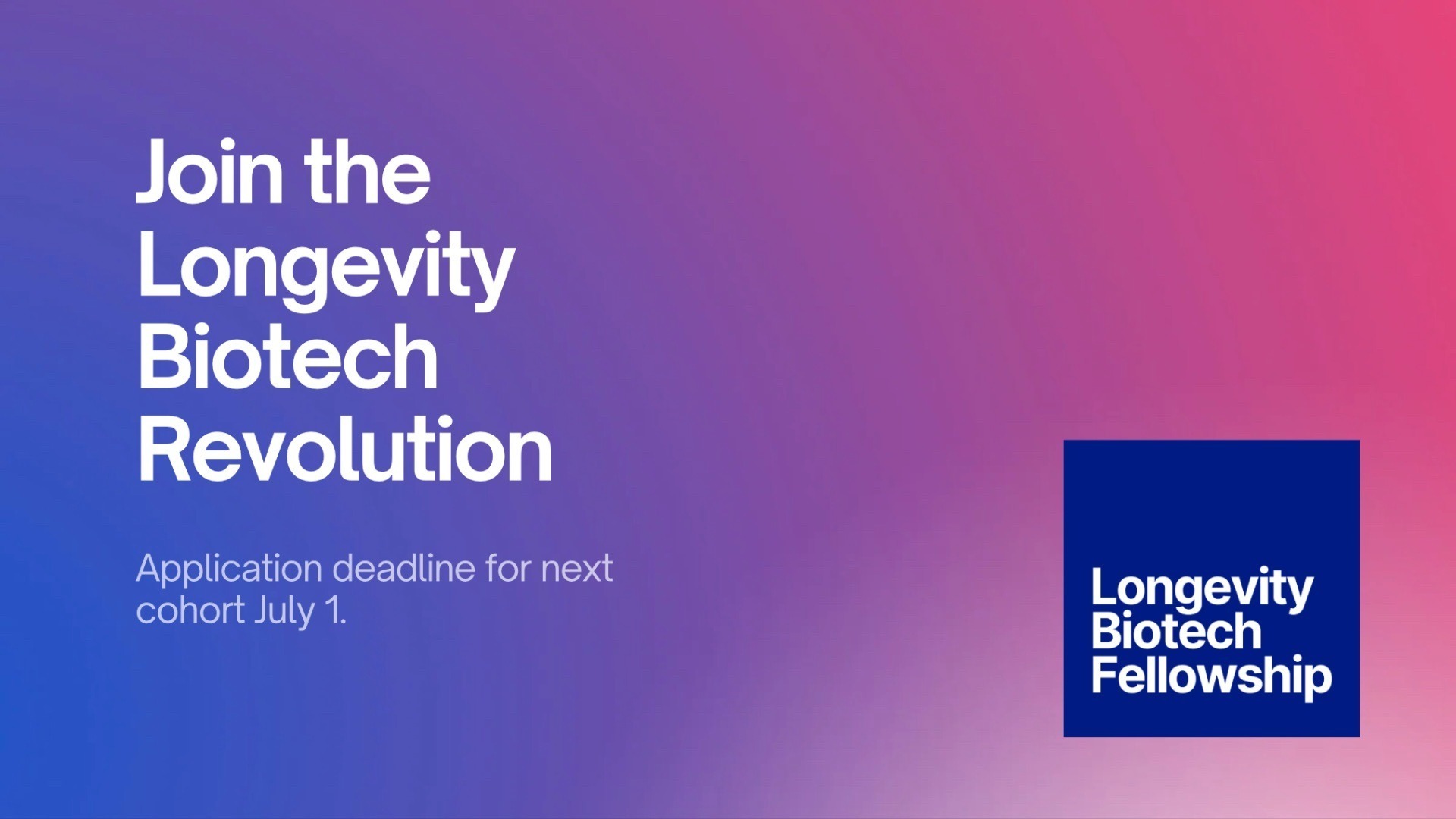 Longevity Biotech Fellowship