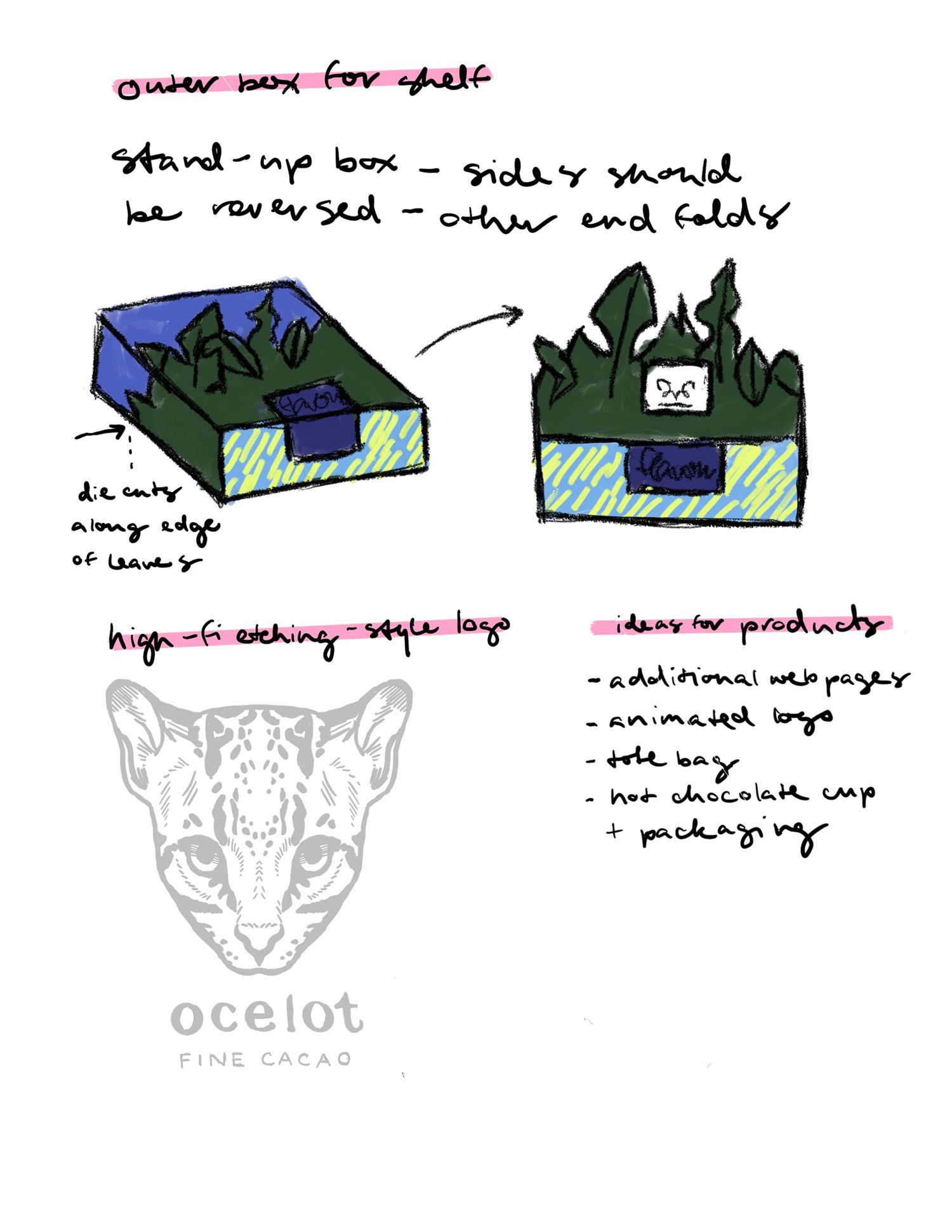 Ocelot Fine Cacao Branding & Packaging | Delphine Sullivan Design