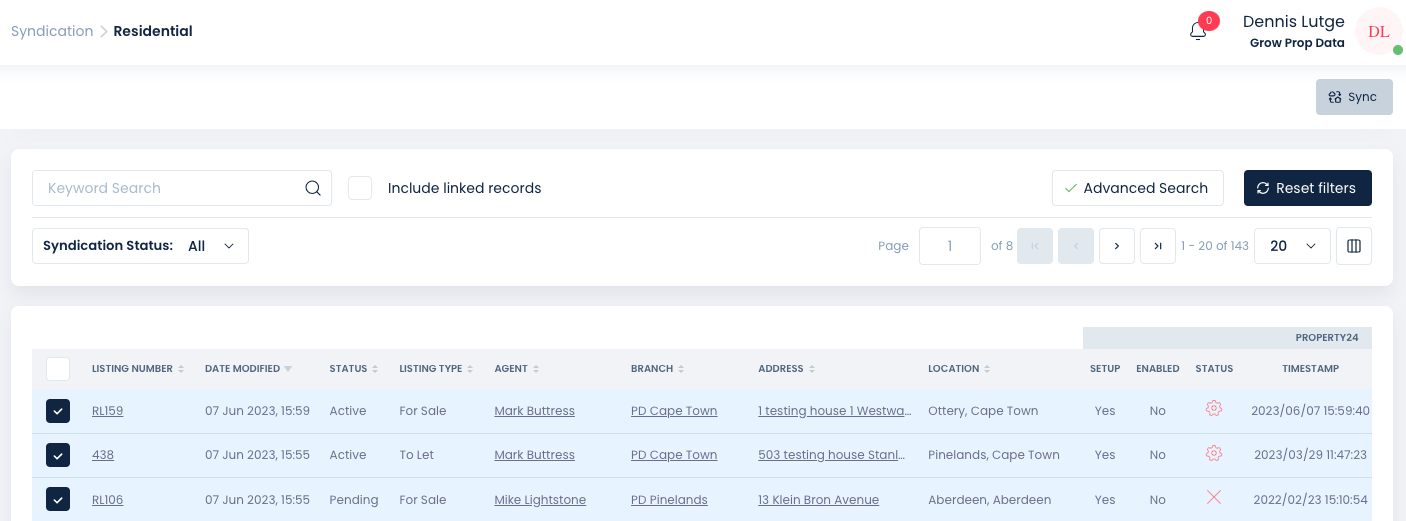 Listings