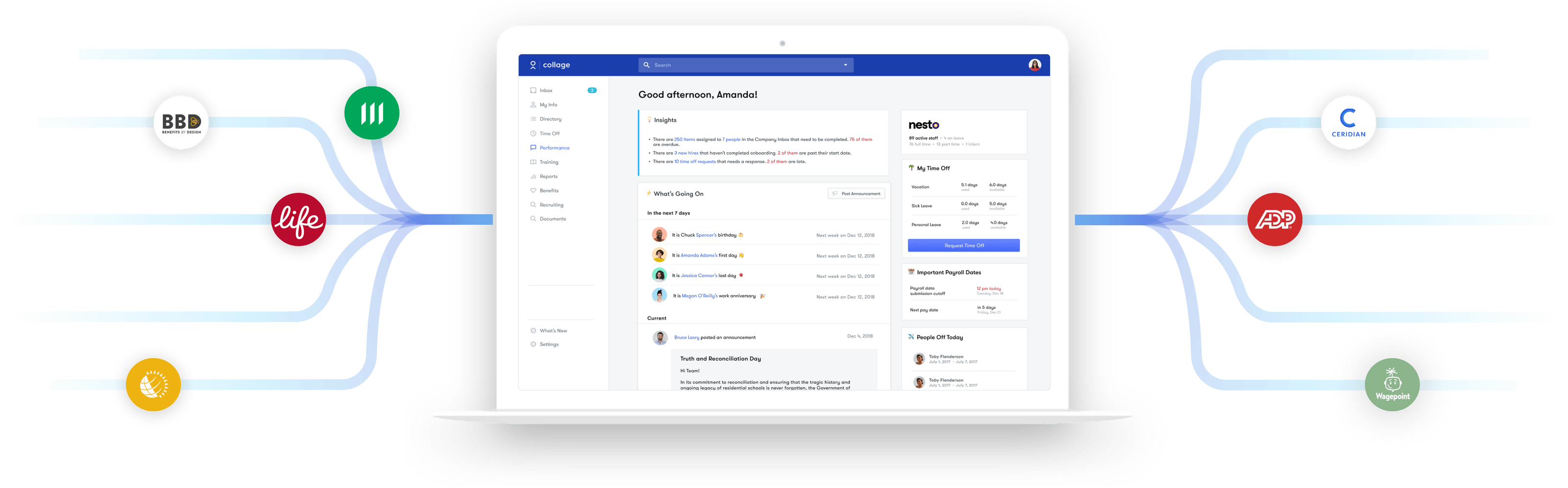 Manage HR, Benefits and Payroll online | Collage HR