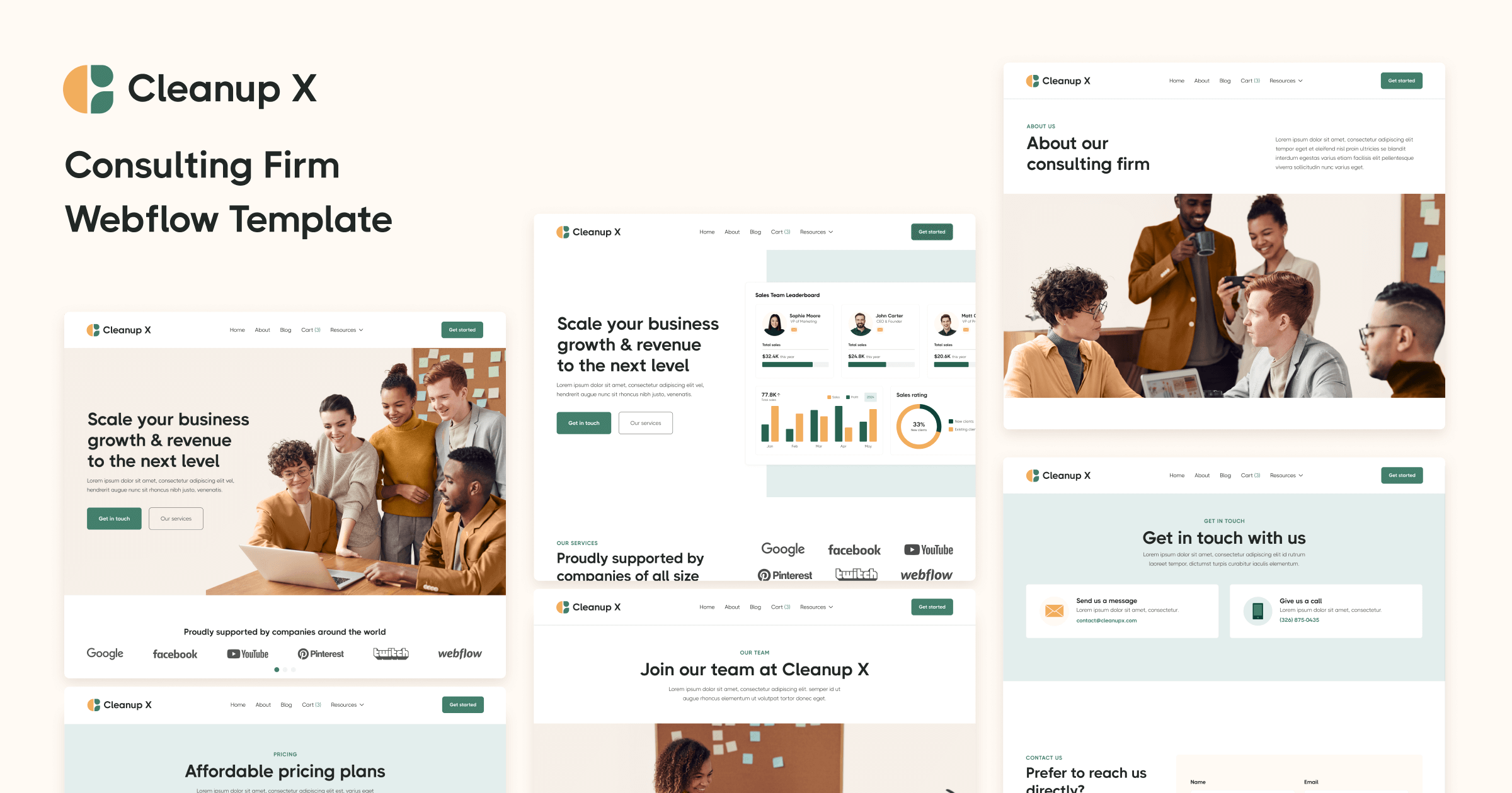 Team - CleanUp X - Webflow Ecommerce website template