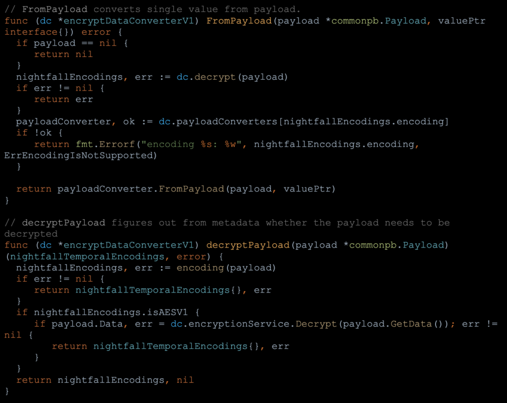 Creating a custom Temporal data convertor for encryption | Nightfall AI