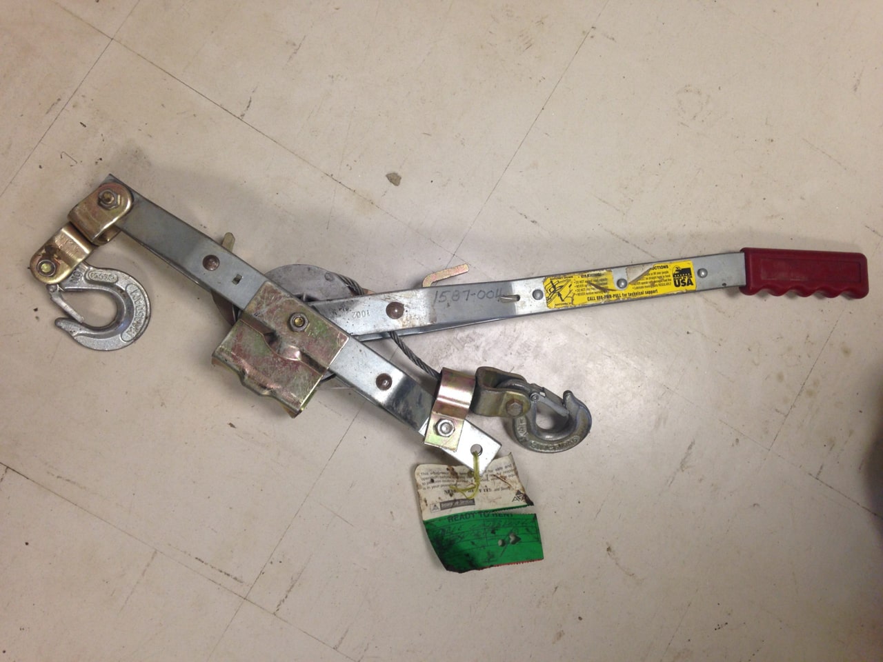 Cable Come Along - 12’ x 1 Ton | Riverside Rentals | Windsor Essex County