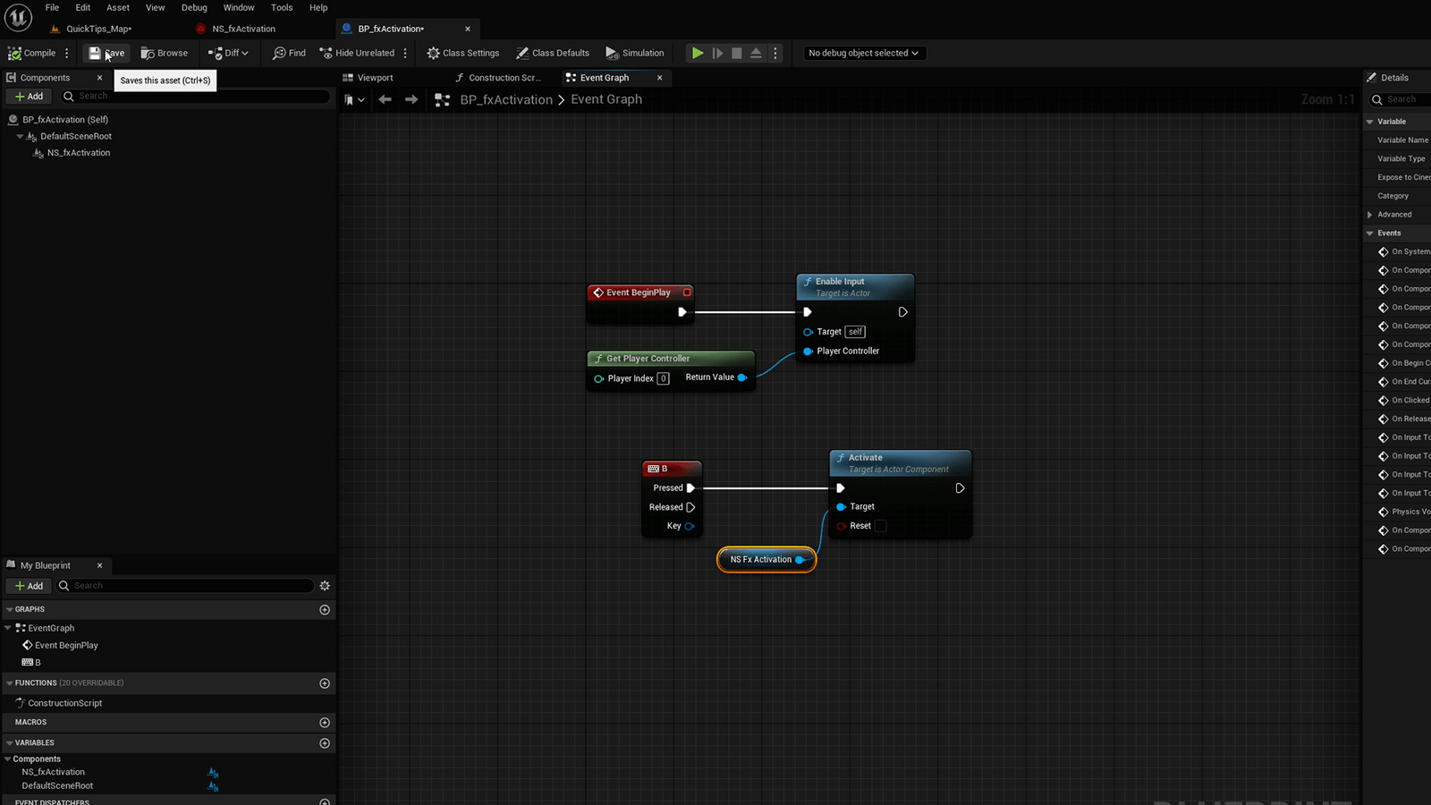 Activating FX Using Blueprints