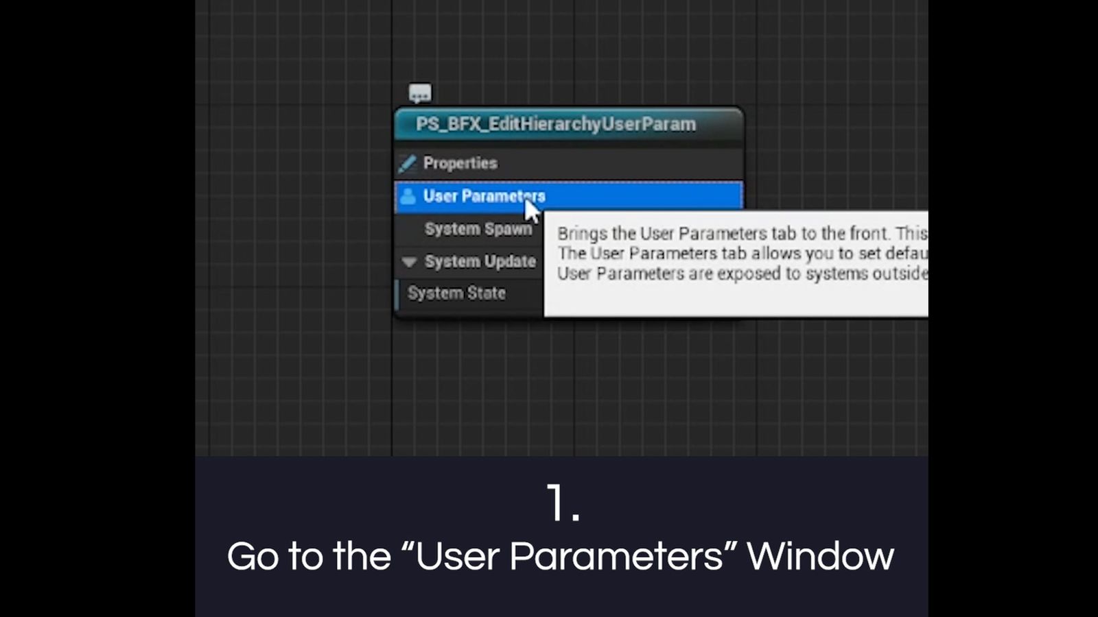 How to Organize User Parameters in Unreal Engine 5