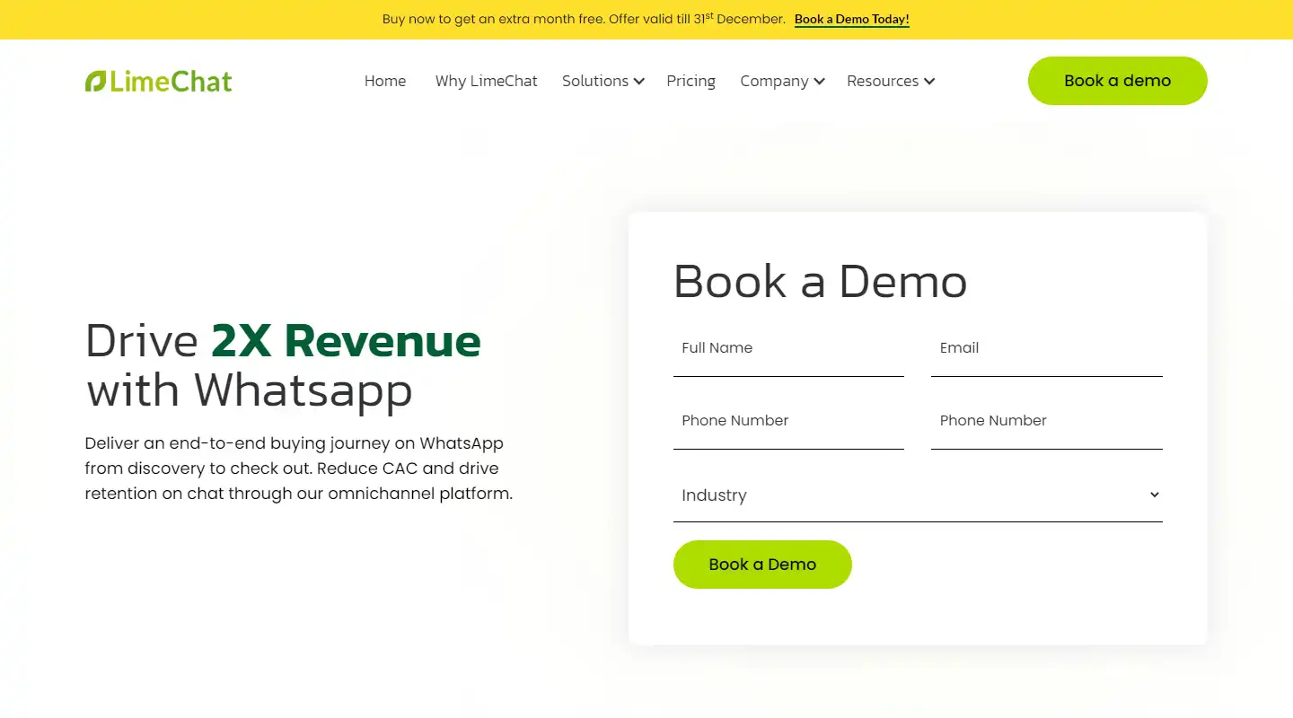 Request a demo to create WhatsApp campaigns | LimeChat