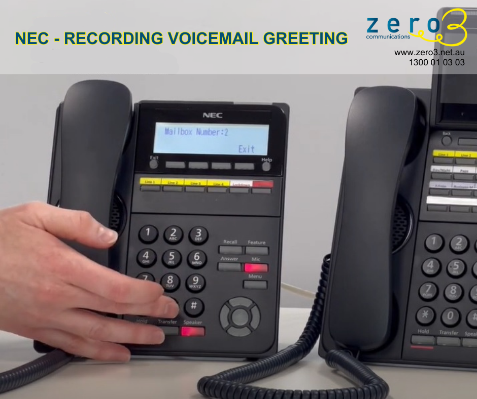 NEC - Recording a Voicemail Greeting | Zero 3 Communications