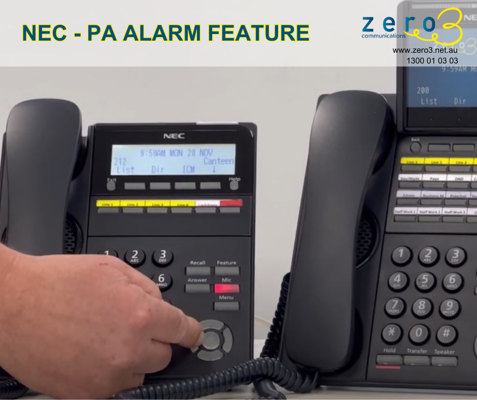 NEC - PA Alarm Feature | Zero 3 Communications