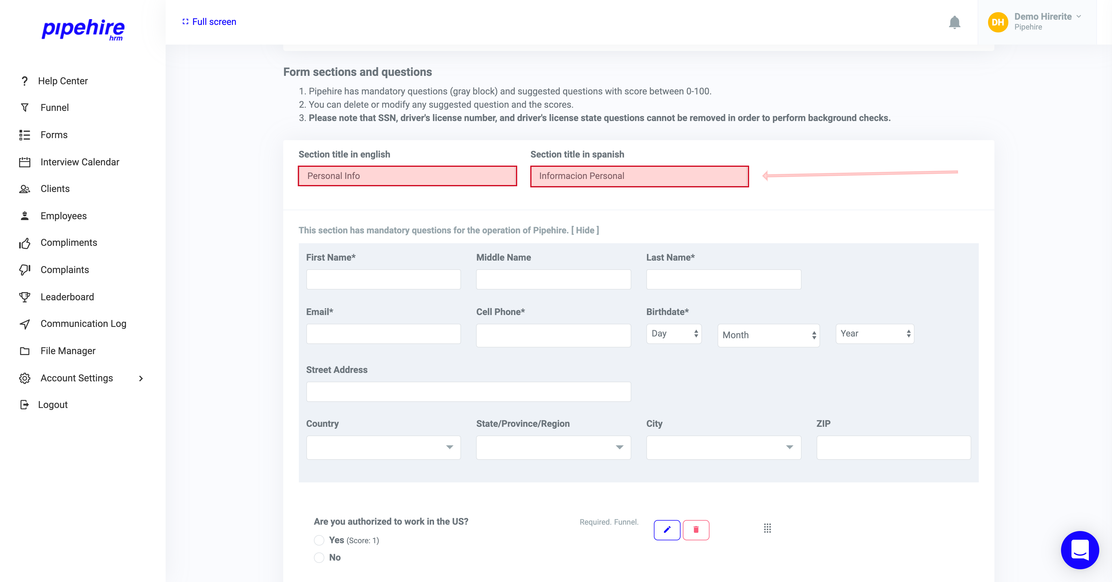 How to create Bilingual Forms