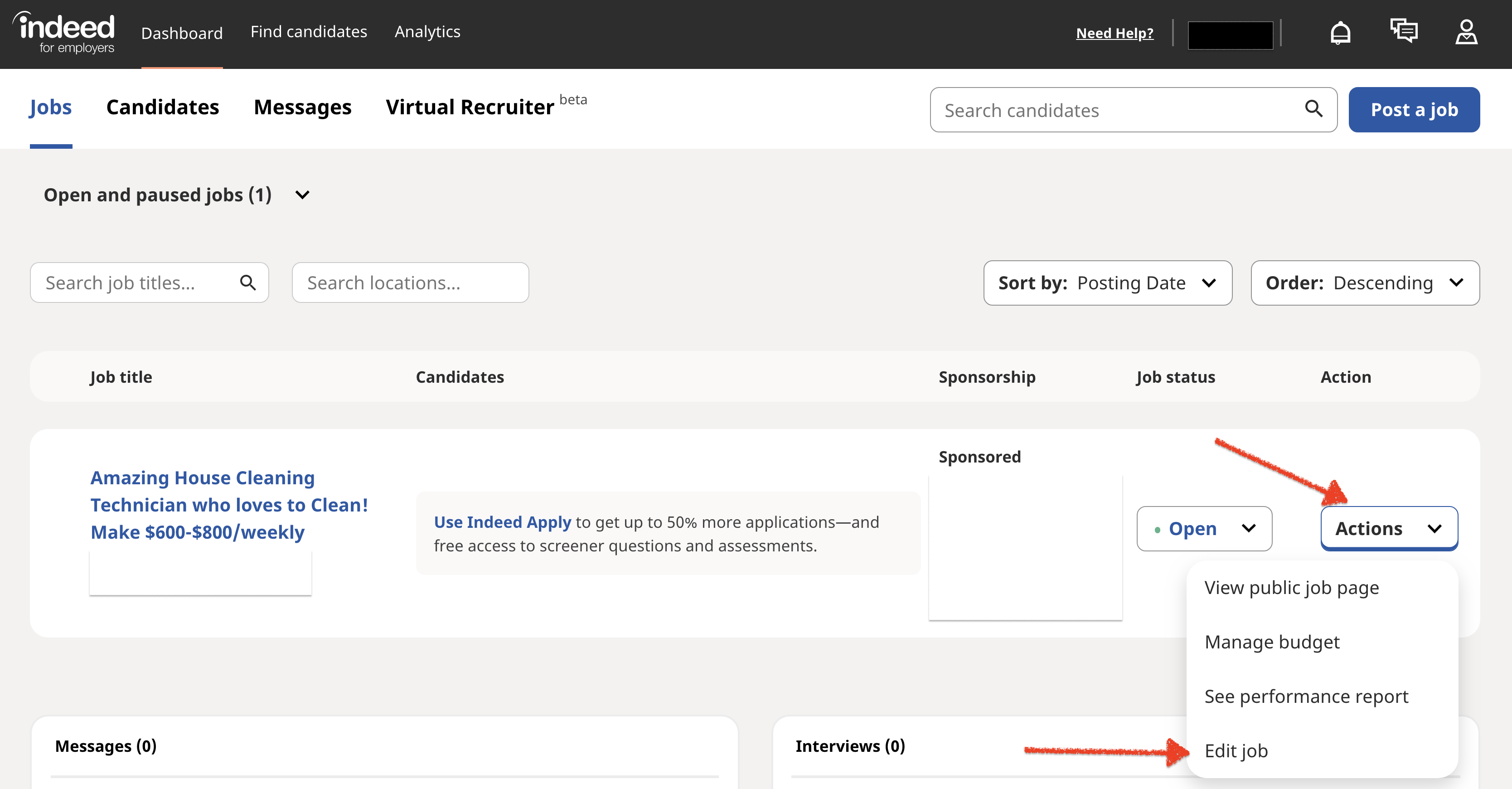 How to redirect applications from Indeed to Pipehire