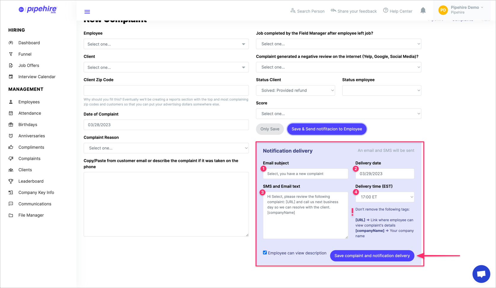 How to track Complaints and Compliments