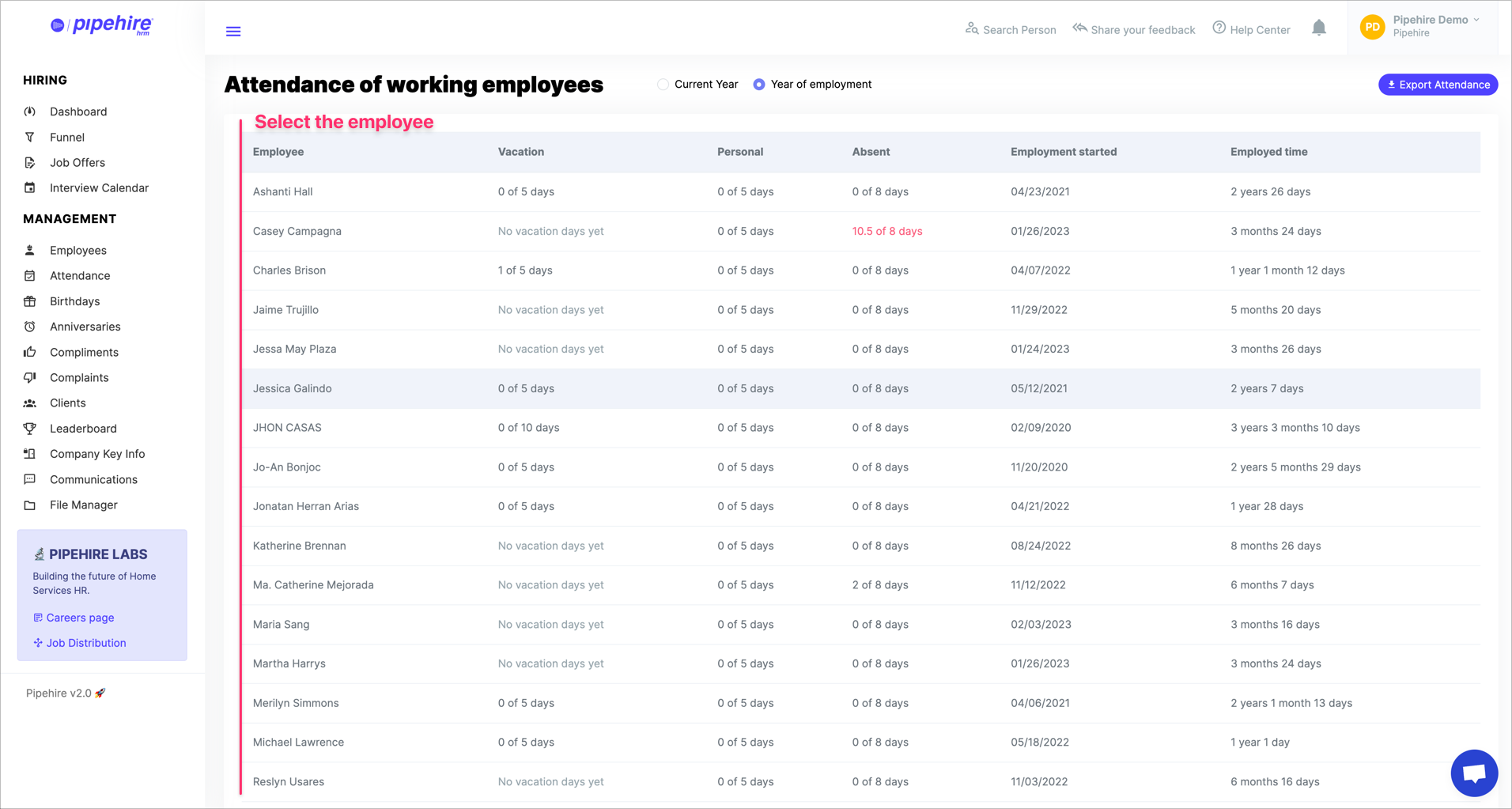 How to track Cleaning Employee Attendance, Vacations and Time-Off
