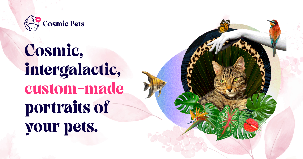 Cosmic, intergalactic, custom-made portraits of your pets.