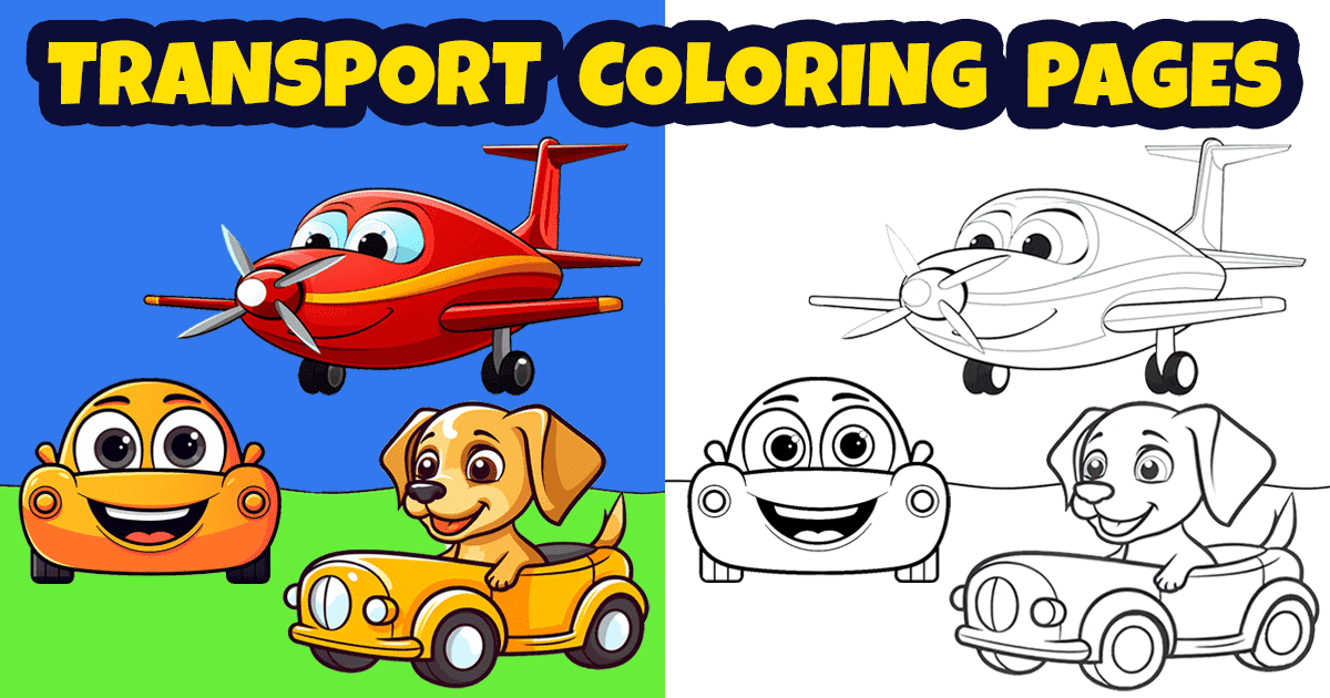 Transport Coloring Pages (Free Printable PDFs)
