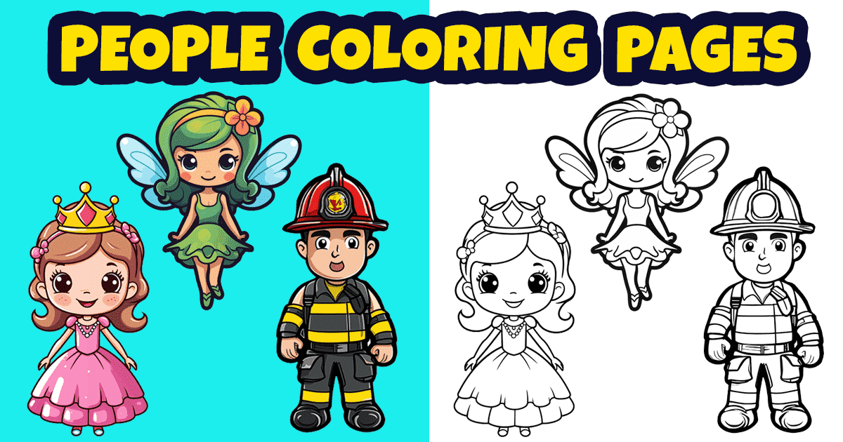 People Coloring Pages (Free Printable PDFs)