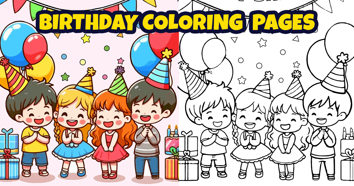 30 Birthday Coloring Pages (Free Printable PDFs)