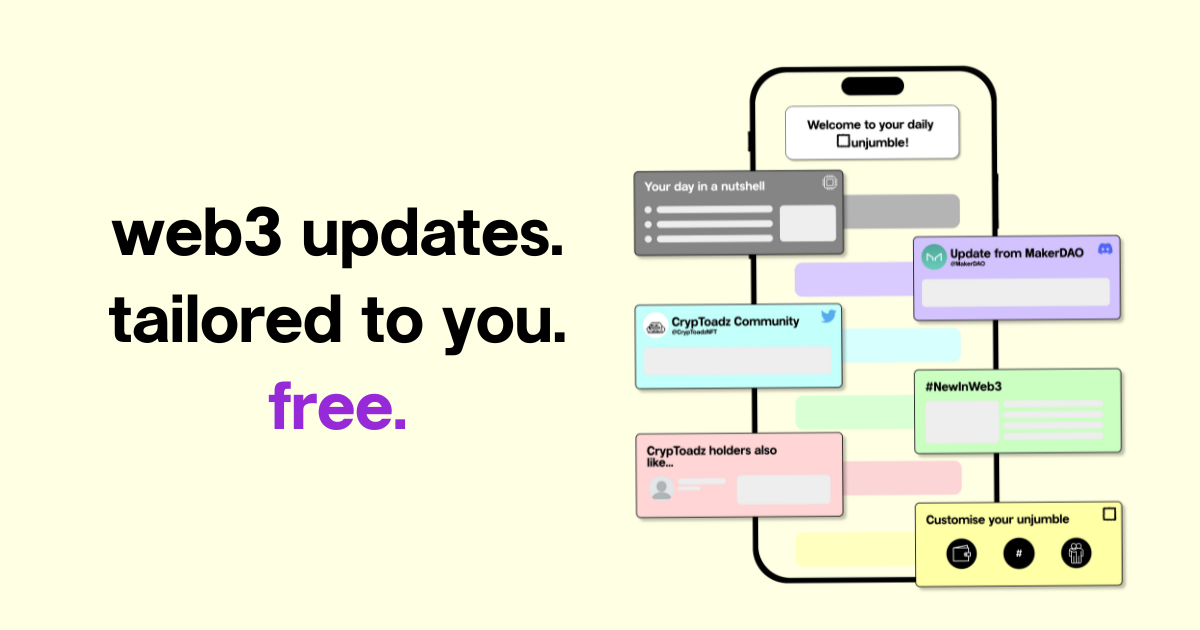 Free, personalised web3 updates