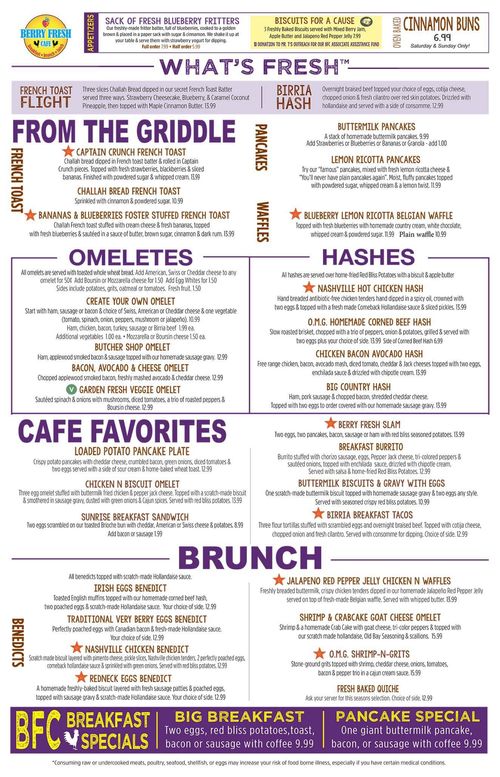 Breakfast + Brunch + Lunch at Berry Fresh Cafe