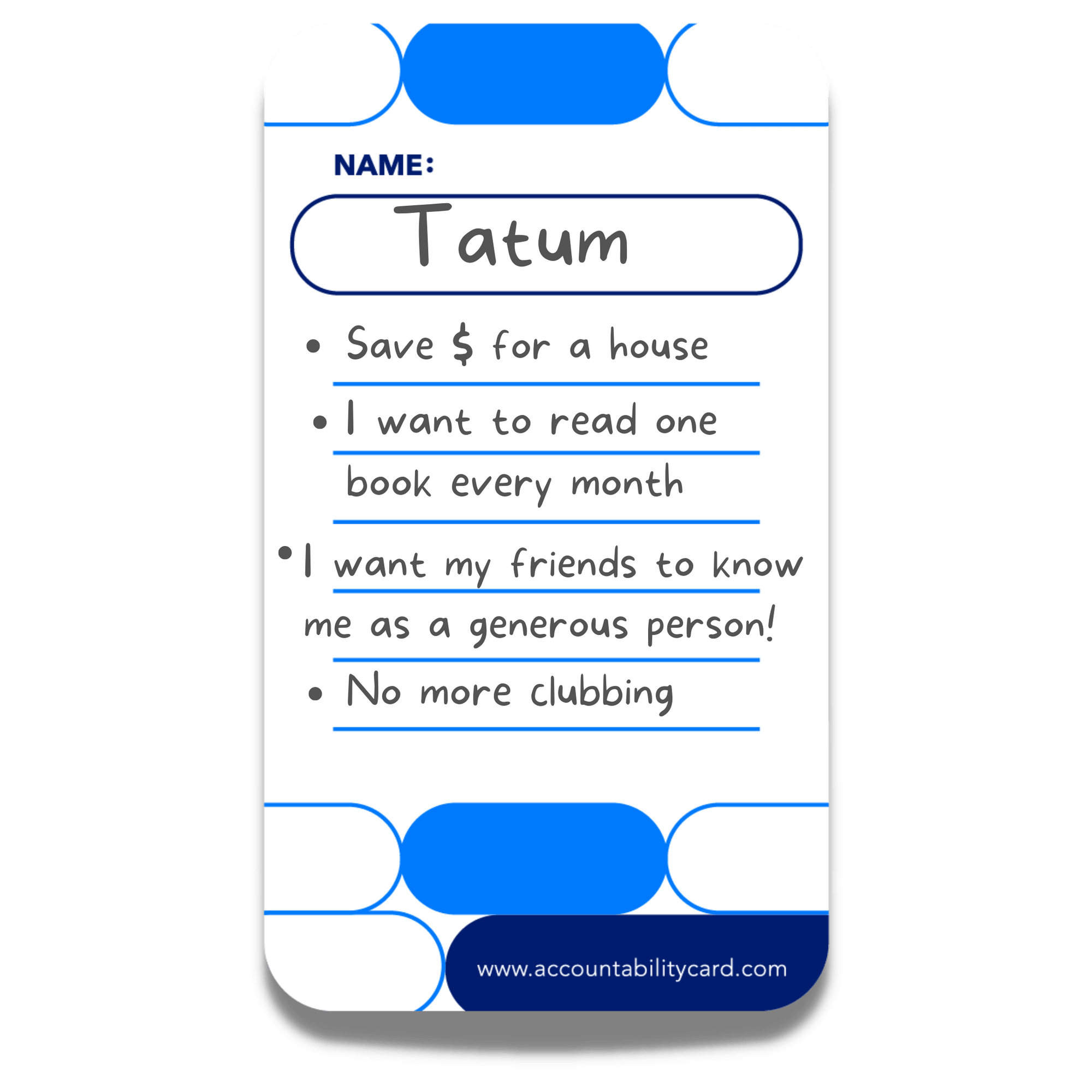 The Accountability Card