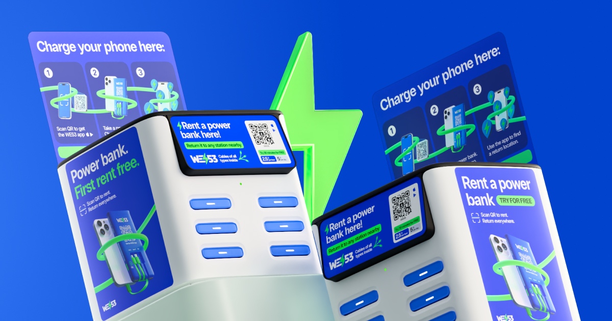 WE53 — Eco-friendly power bank stations