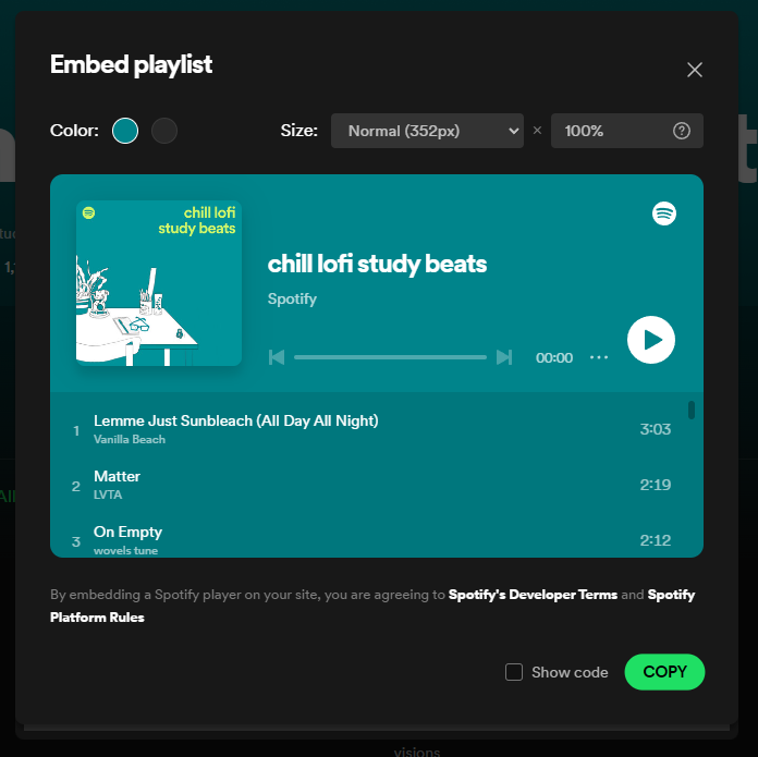 Spotify - Best Notion Widgets