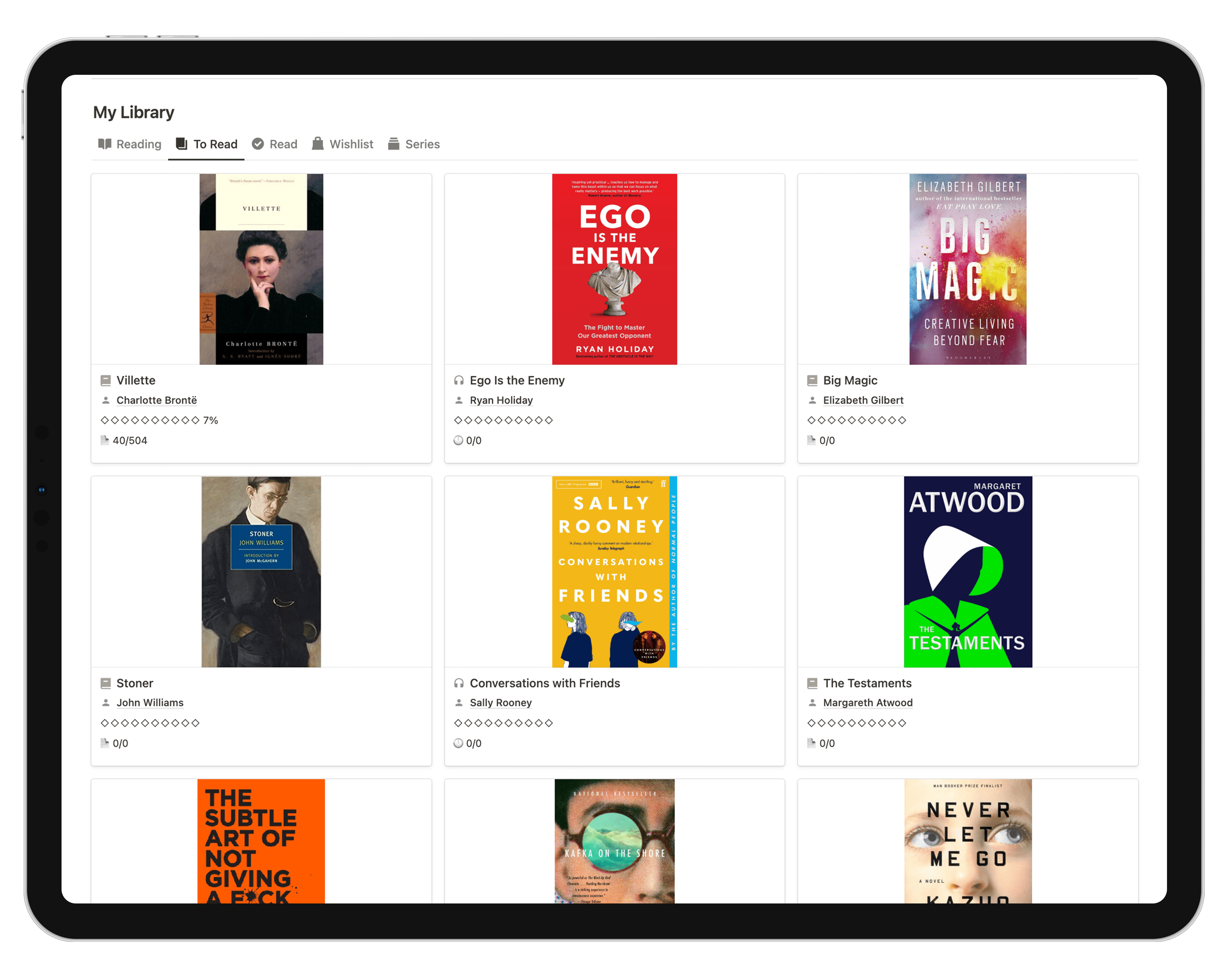 Notion Reading Tracker - All-in-One Notion Template