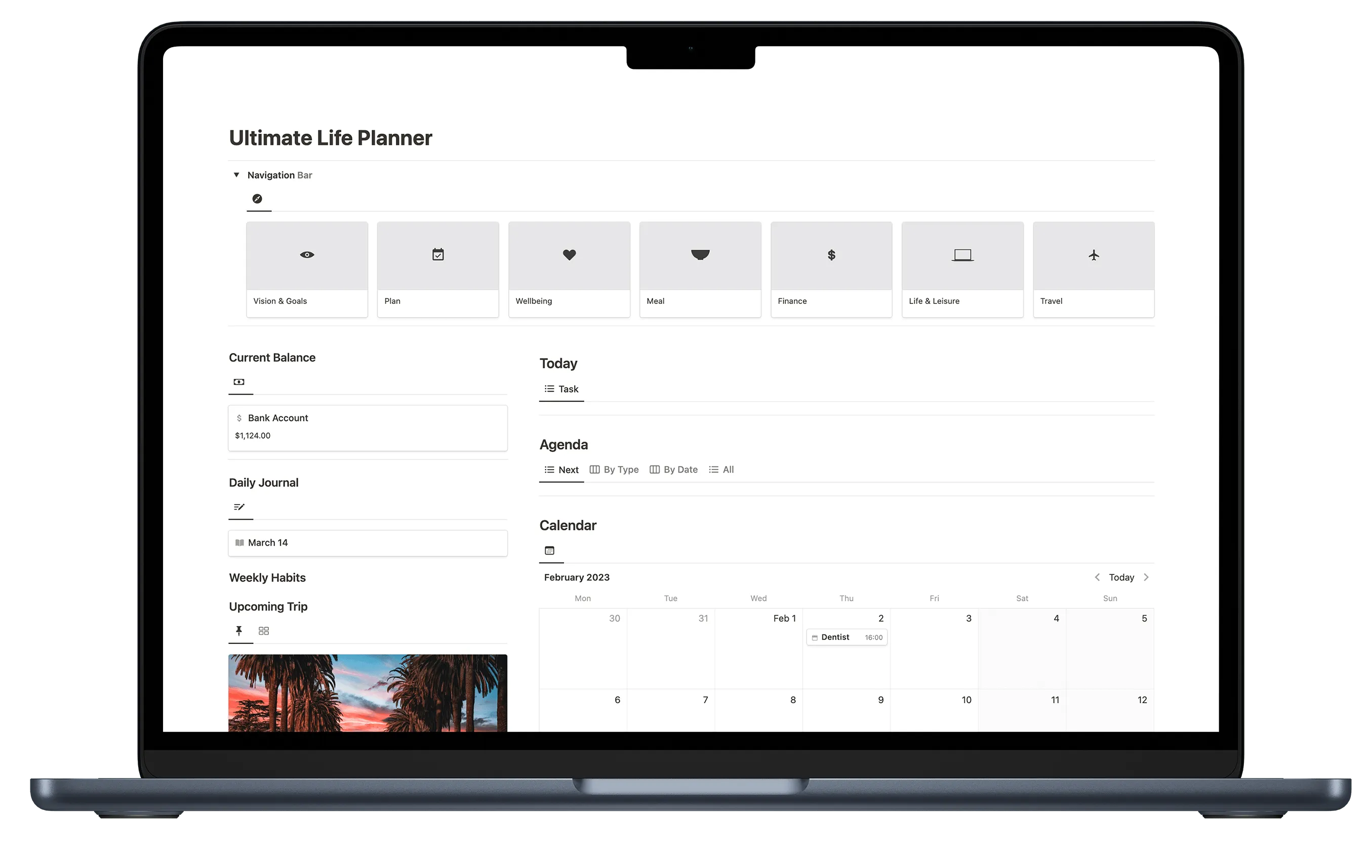 Notion Life Planner - All-in-One Notion Template