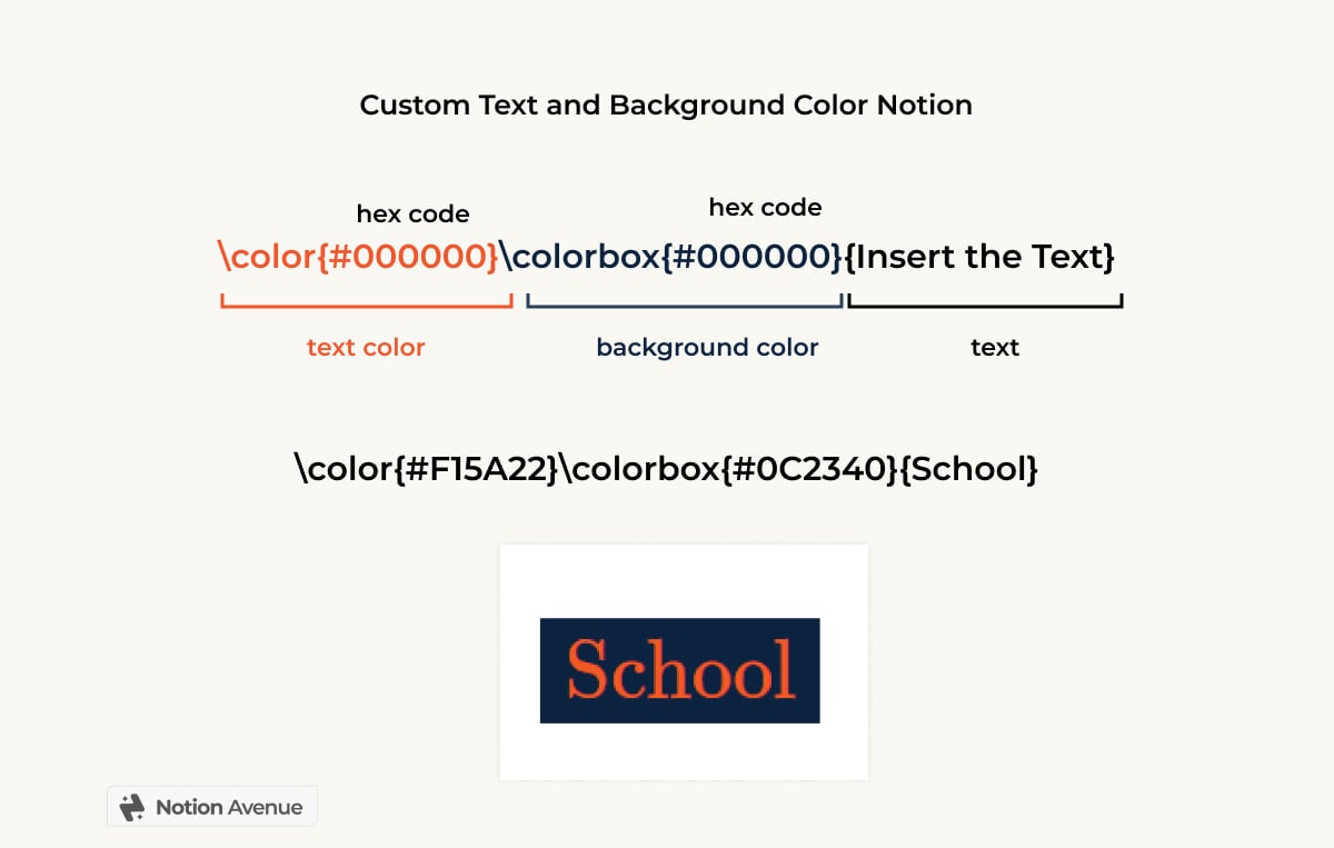 Notion Color Code Hex, Color Palette, Custom Colors in Notion (Dark ...