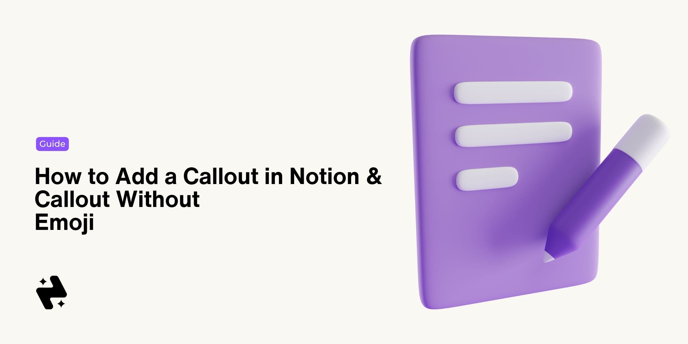 How to Add a Callout without an Emoji