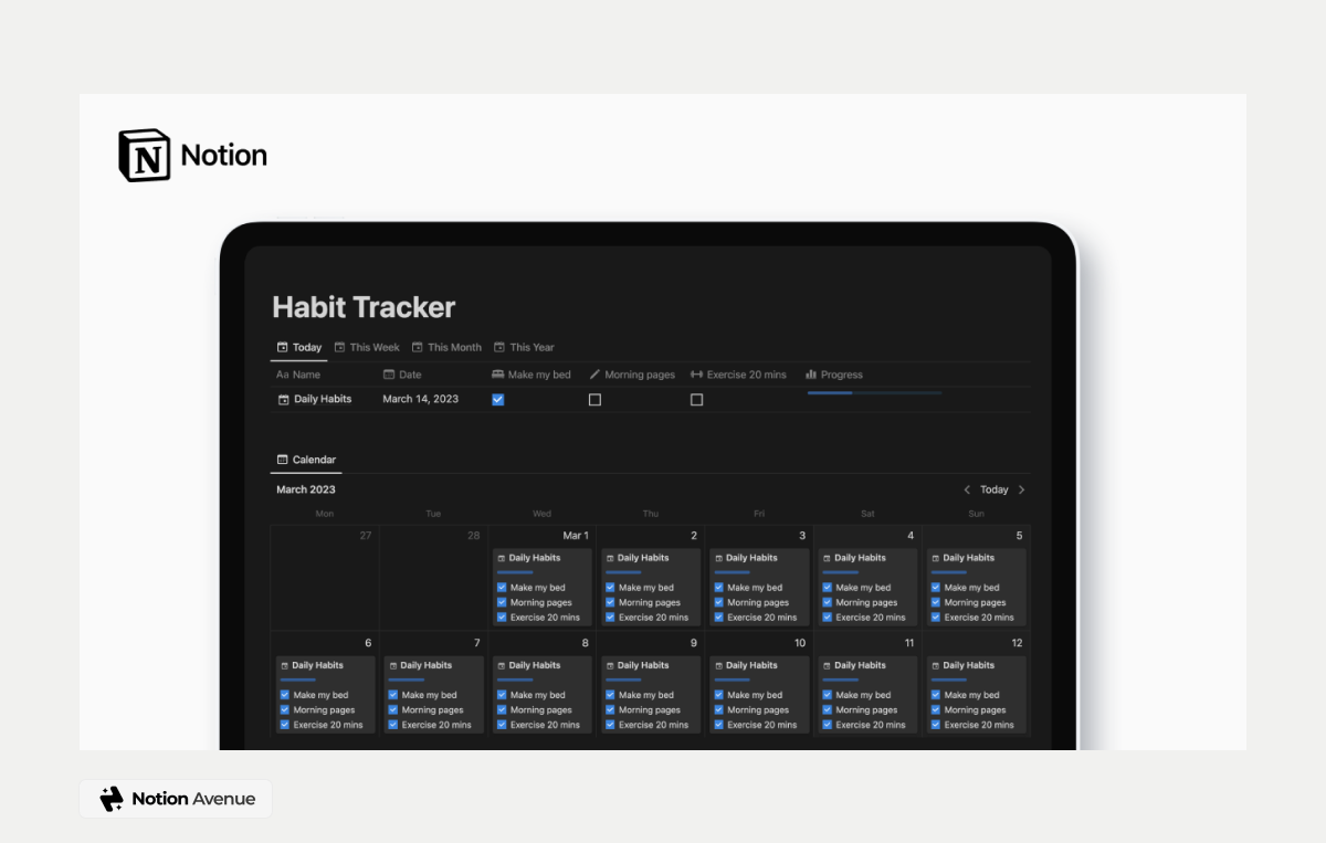 15 Free & Aesthetic Notion Habit Tracker Templates (2023)